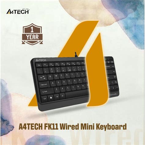 A TECH FK Wired Mini Keyboard Compact Size Sleek Round Square Keycaps Multimedia Hot