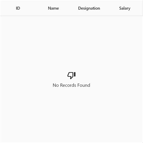 How To Show An Empty Message In Flutter Datatable