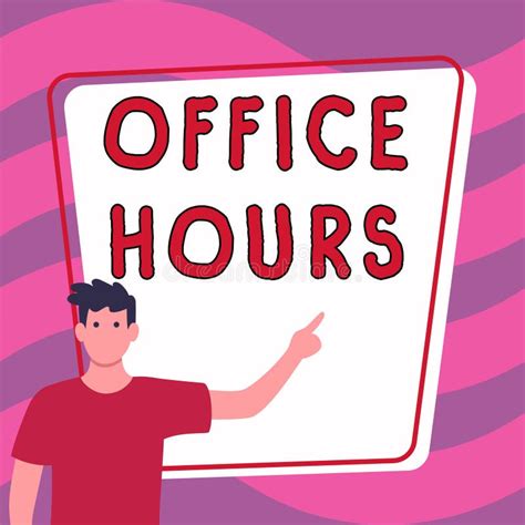 Hand Writing Sign Office Hours Concept Meaning The Hours Which Business Is Normally Conducted