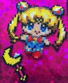 Sailor Moon Perler With Bonus Mini Scepter By 8bitstall Diy Perler