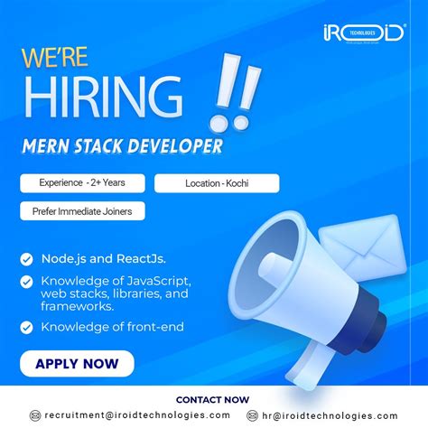 Iroid Technologies On Linkedin Mernstackdeveloper Recruitment Hiring Softwaredeveloper