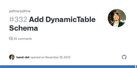 Add Dynamictable Schema · Issue 332 · Pdfmepdfme · Github
