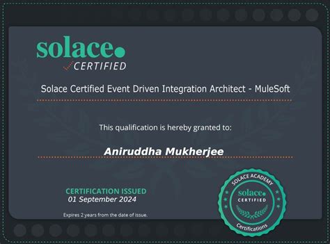 Aniruddha Mukherjee On Linkedin Solacecertified Eventdrivenarchitecture Mulesoftintegration