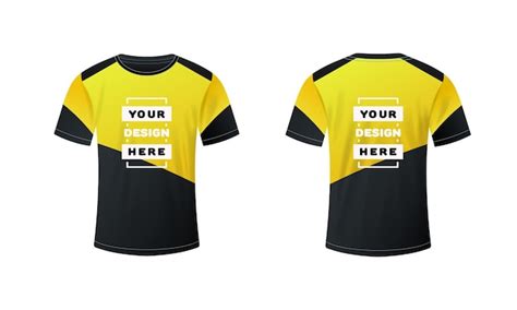 Premium Vector Tshirt Mockup Flat Yellow Tshirt Mockup For Your