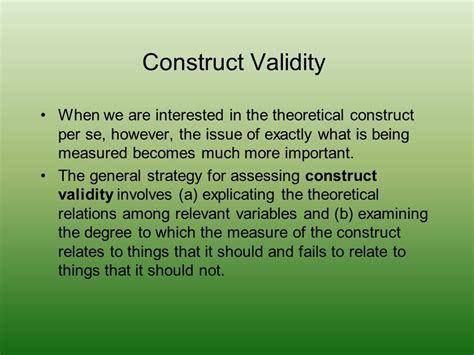 Construct Validity
