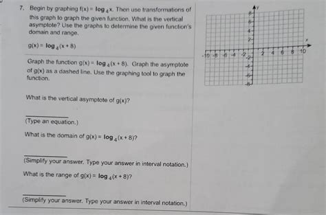Solved B 7 Begin By Graphing F X Log Xx Then Use Chegg