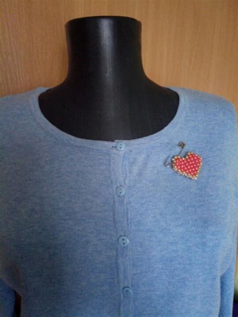 Брошка булавка серце — ціна 72 грн у каталозі Брошки Купити аксесуари