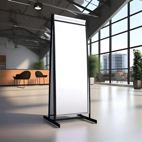 Indoor Blank Banner Stand Mockup Modelo De Bandeira Em Branco Para