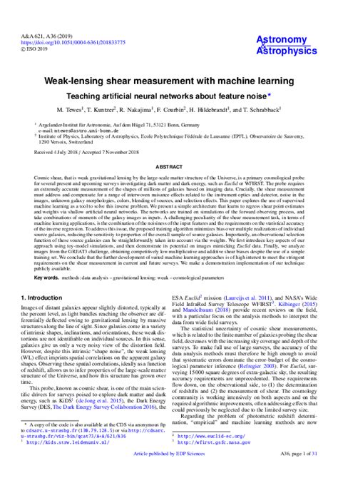 pdf weak lensing shear measurement with machine learning reiko
