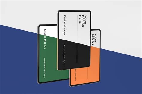 Premium Psd Tablet Mockup With Realistic Background And Scene Customizable Background And