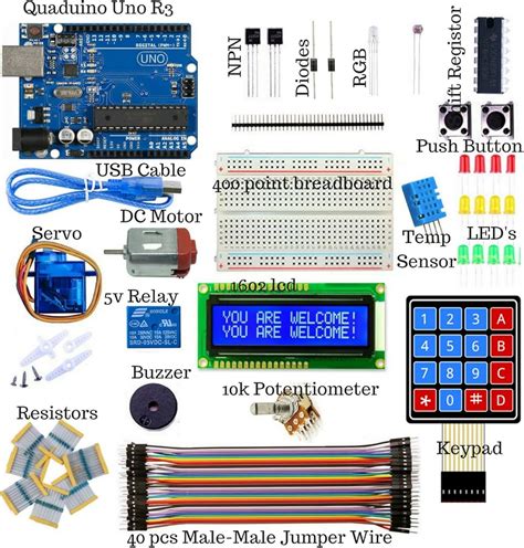 professional arduino starter kit with arduino uno sensors 56 off