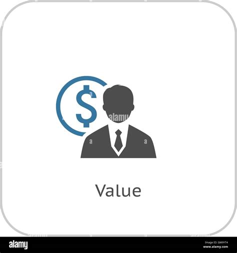 Value Icon Business Concept Flat Design Stock Vector Image And Art Alamy