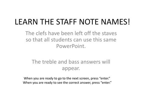 PPT LEARN THE STAFF NOTE NAMES PowerPoint Presentation Free Download ID 5487769