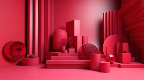 3d modeling model of red set backgrounds free download pikbest