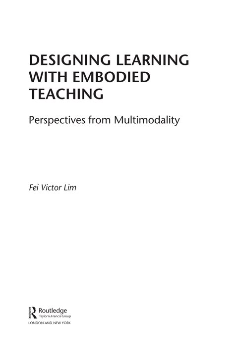 Pdf Multimodal Pedagogic Discourse