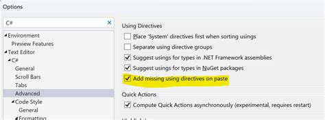 Visual Studio Code How To Stop Visual Studio 2022 To Add Namespace