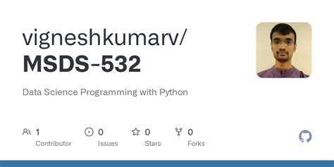 GitHub Vigneshkumarv MSDS Data Science Programming With Python