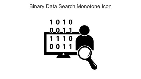 Binary Data Search Monotone Icon In Powerpoint Pptx Png And Editable