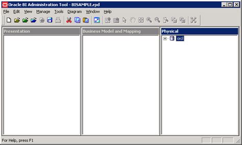Obiee Learning Creating A Repository Oracle Epmbi