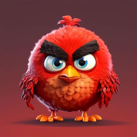 Premium Ai Image A Red Background With The Angry Birds On It