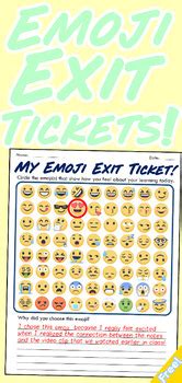 My Emoji Exit Ticket Pack By MrWatts TPT