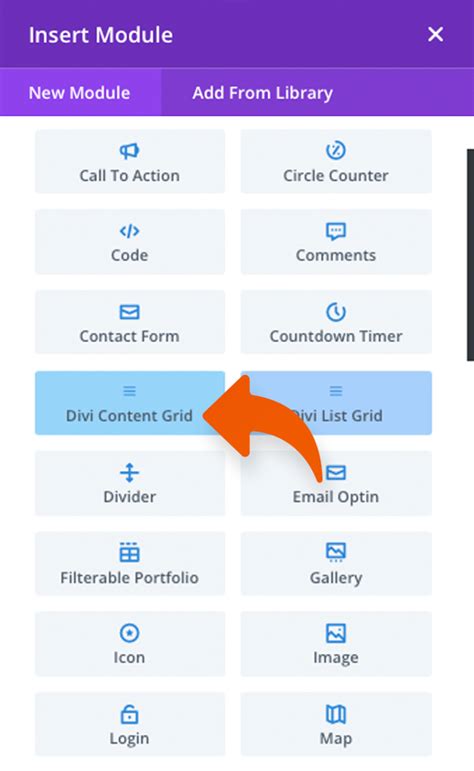 divi grid system module elegant themes