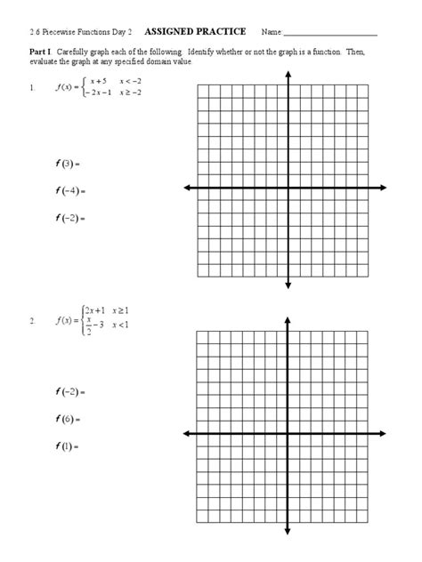 Graphing Step Functions Worksheet Printable Pdf Template