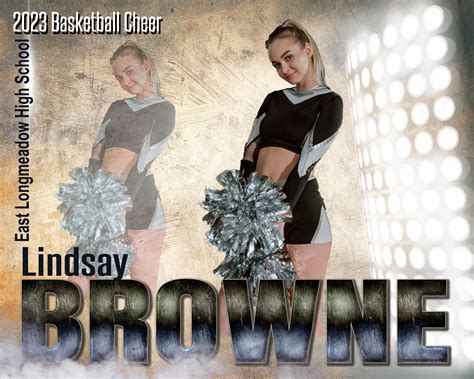 Arena Lights Double Exposure Cheer Poster Varsity Imprints