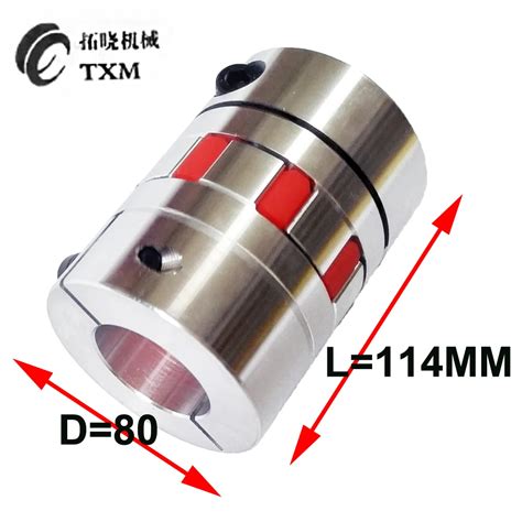 Cnc 모터 조 스파이더 샤프트 커플러 유연한 커플링 D80 L114 20mm 22mm 24mm 25 254 30mm 32mm 35 Mm축 커플링