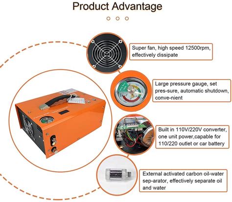 4500psi 300bar 30mpa 12 V 고압 Pcp 펌프 공기총 압축기 220v 변압기 전기 자동차 팽창기 12 V