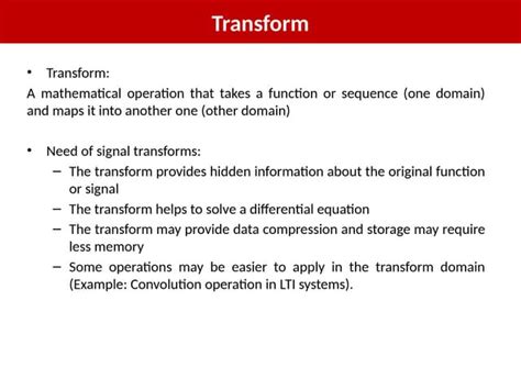 Signals And Systems Unit 2 Basics Fourier Transformmpptx