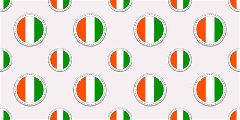 코트 디부아르 라운드 플래그 원활한 패턴 이보리안 배경입니다 벡터 원 아이콘입니다 기하학적 기호입니다 스포츠 페이지 경쟁 게임에 대한 텍스처 여행 디자인 요소 애국 벽지