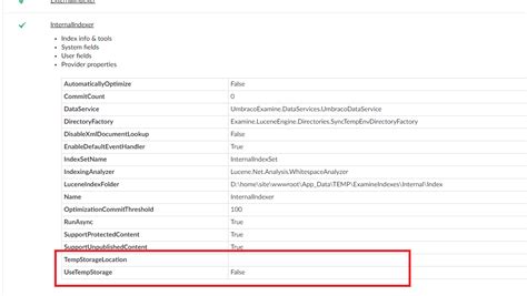 Examine Indexes In Azure Web App