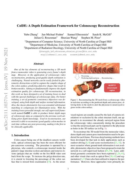 Colde A Depth Estimation Framework For Colonoscopy Reconstruction Deepai