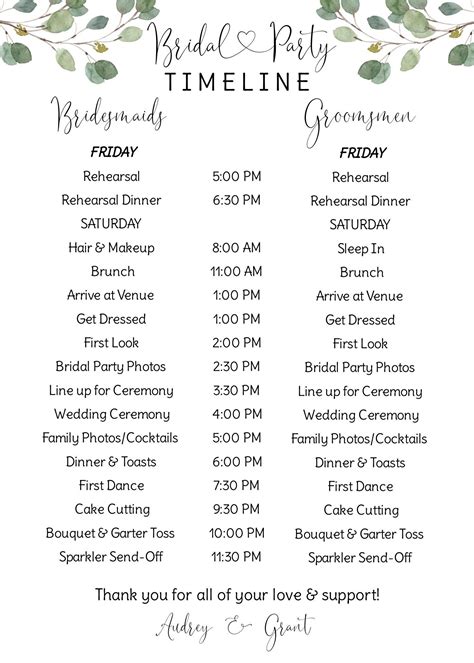 Wedding Schedule Template Employee Onboarding Template