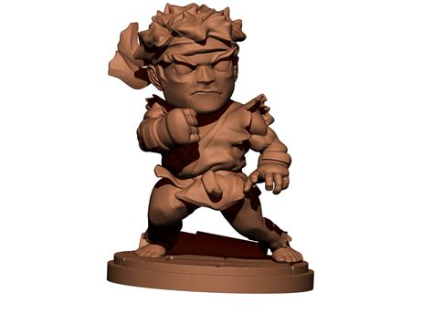 Stl File Ryu Street Fighter Chibi Chibi Marvel United・3d Printable