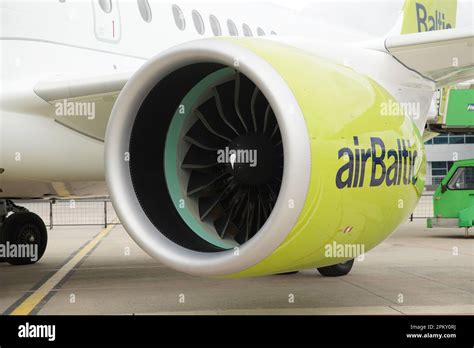 Istanbul Turkiye October 08 2022 Engine Of Air Baltic Airbus A220