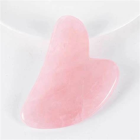الوجه مدلك Gua Sha أداة طبيعية روز الكوارتز غواشا تجريف تدليك العنق عين