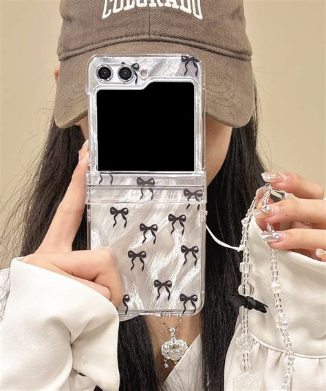 핑크리어카 귀여운 지플립 발레코어 리본 스트랩 Z플립 3 4 5 6 지플립6케이스 지플립5케이스 투명 심플 스트랩케이스 힌지보호