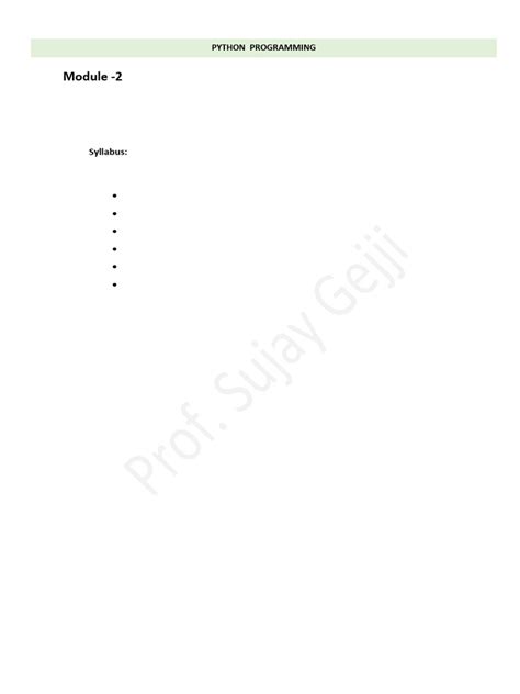 Python Module 2 Notes 21ec646 Pdf Parameter Computer Programming