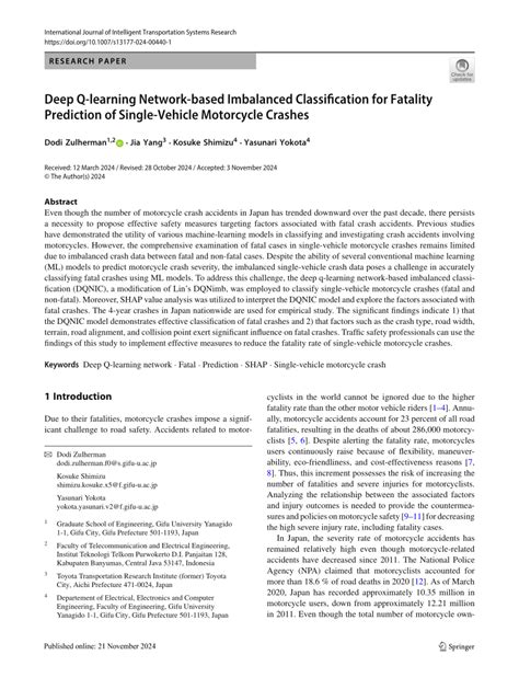 Pdf Deep Q Learning Network Based Imbalanced Classification For Fatality Prediction Of Single