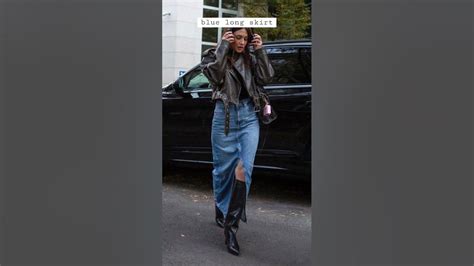 옷 잘입는 법 롱스커트 느낌있게 입기 ️ 청스커트버젼 Shorts 봄코디 데일리룩 Youtube