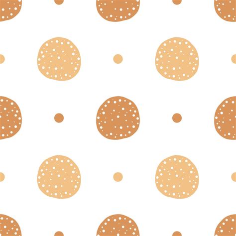 Ball Shape Bread Hand Drawn Cartoon Seamless Pattern 50464785 Vector