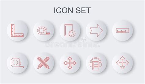 Set Line Pixel Arrows In Four Directions Roulette Construction Audio Book Folding Ruler