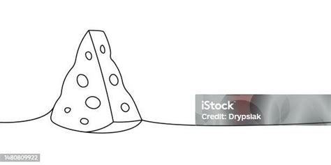 치즈 한 줄 연속 그리기 치즈 제품은 한 줄 그림을 계속합니다 벡터 미니멀리스트 선형 그림입니다 구멍에 대한 스톡 벡터 아트 및 기타 이미지 Istock