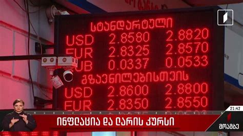 ინფლაცია და ლარის კურსი Youtube