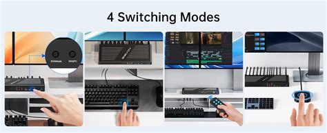 Acasis 4k 60hz Hdmi 2 Monitors 2 Computers Type C Kvm Switch