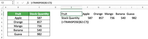 How To Use The Transpose Formula In Excel Functions Examples And