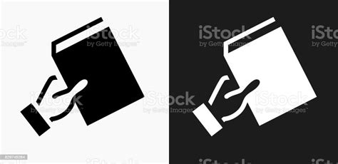 흑인과 백인 벡터 배경에서 책 아이콘을 추천 개념 기호에 대한 스톡 벡터 아트 및 기타 이미지 개념 기호 검은색 검정색