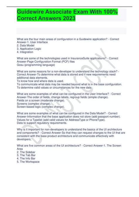Guidewire Associate Exam With 100 Correct Answers 2023 Associate Stuvia Us